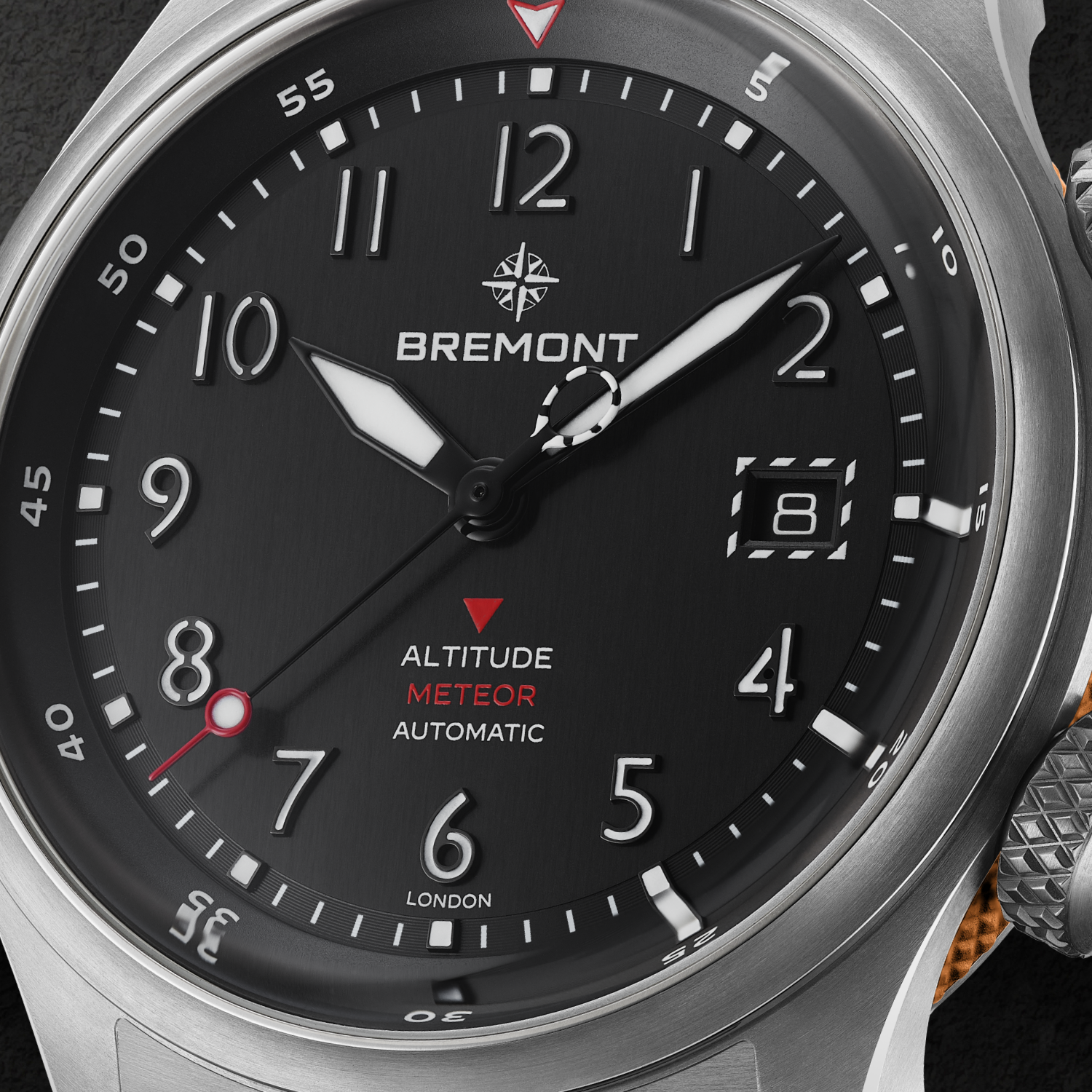 Altitude MB Meteor Orange, Black Dial, Orange Barrel, Titanium Bracelet ...